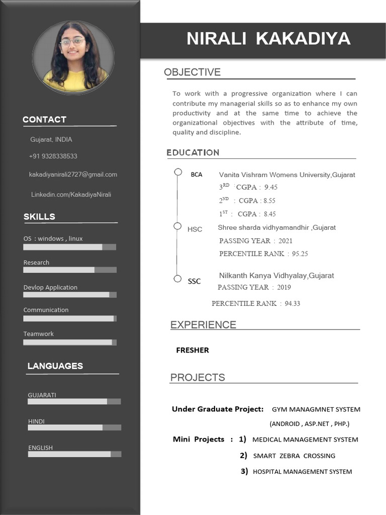 Nirali Kakadiya: Objective | PDF