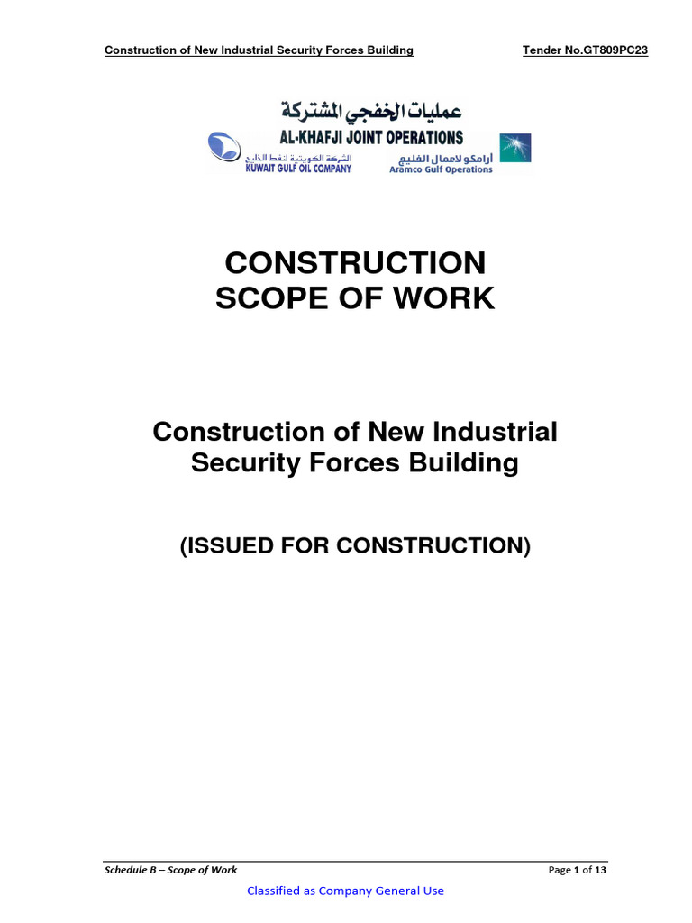 GT809PC23 Scope | PDF | Concrete | Road Surface