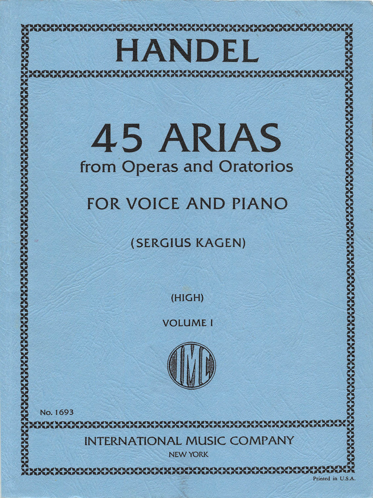 Handel Arias Int - L High | PDF