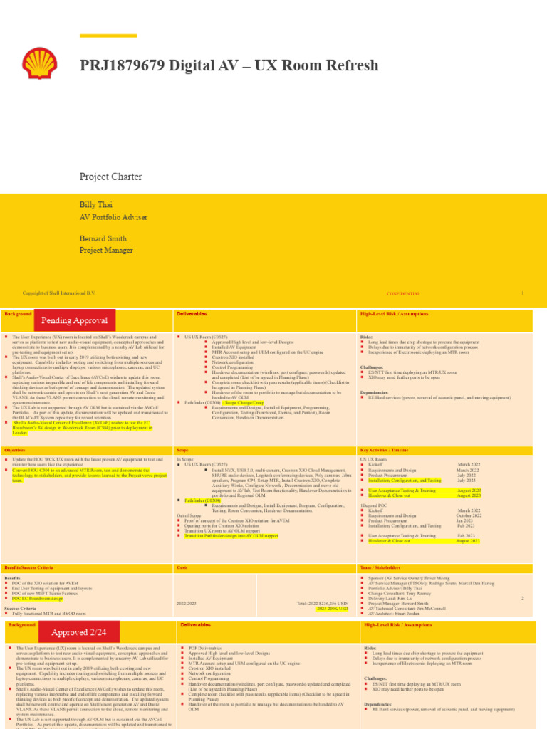 Digital AV-UX Room-Project Charter v2 | PDF | Computer Network ...