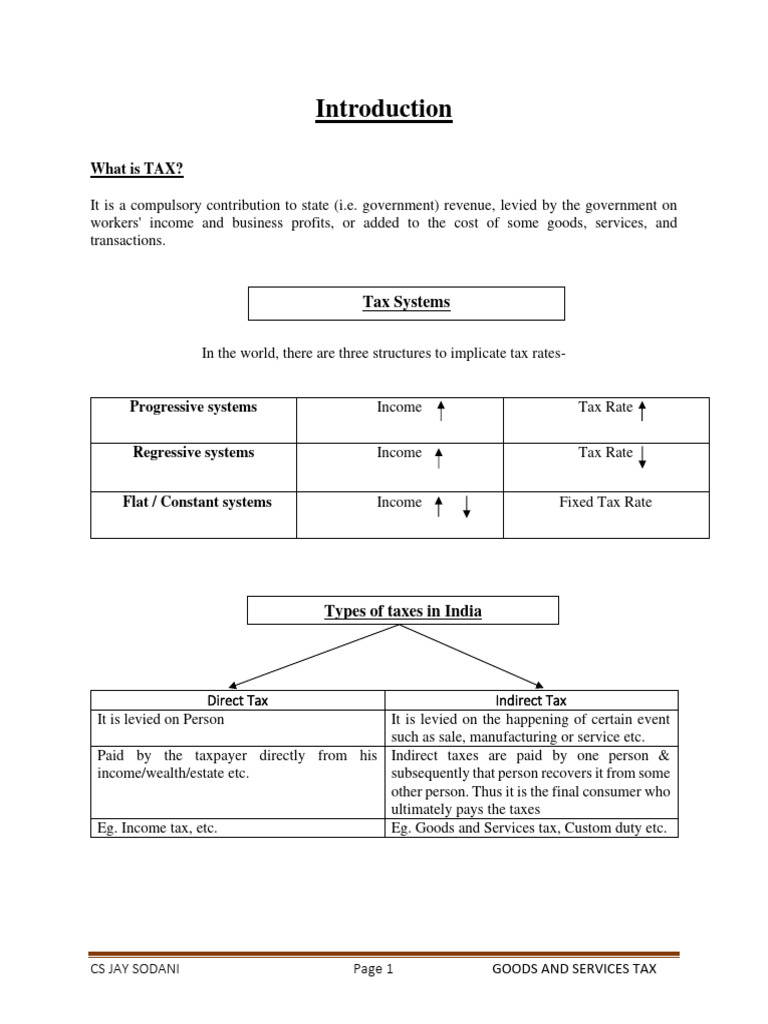 Goods and Services Tax (GST) | PDF | Taxes | Indirect Tax
