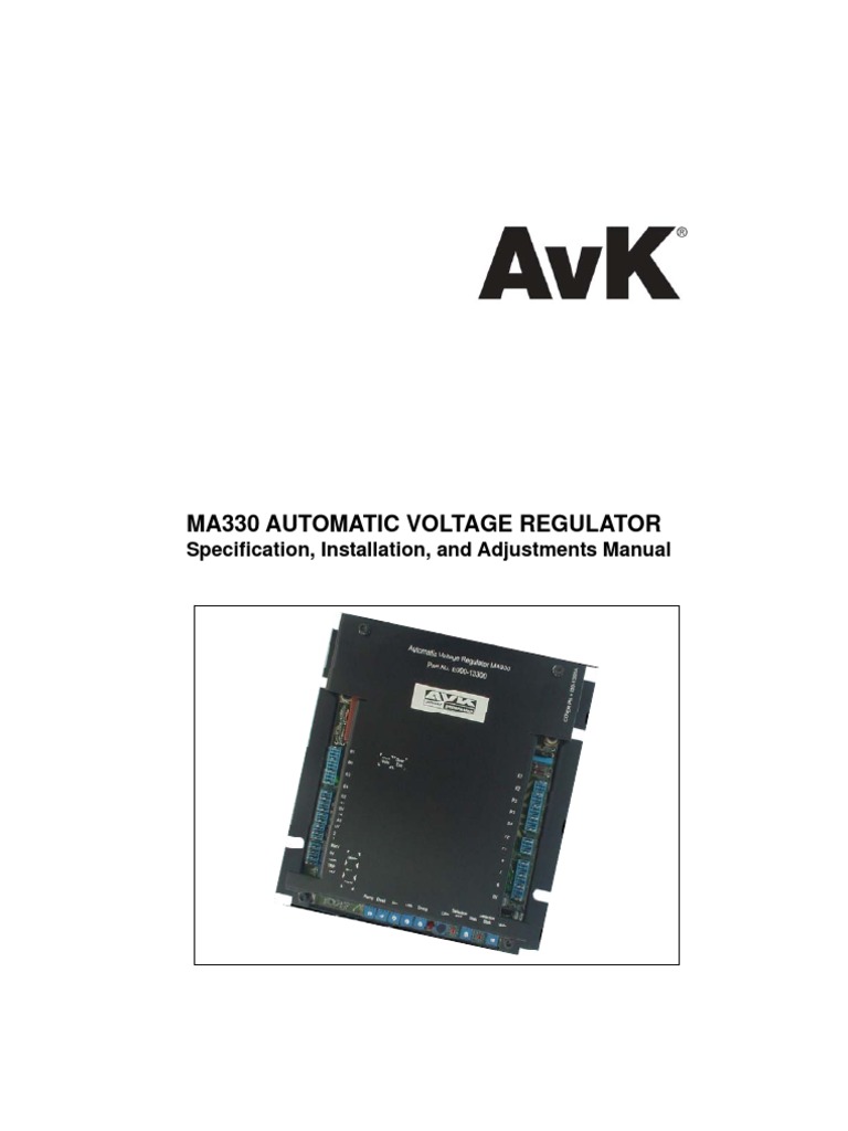 MA330 Automatic Voltage Regulator | PDF