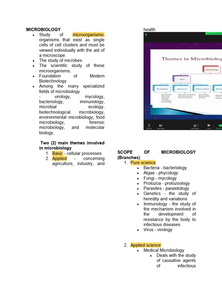 MICROBIOLOGY | PDF | Microbiology | Microorganism