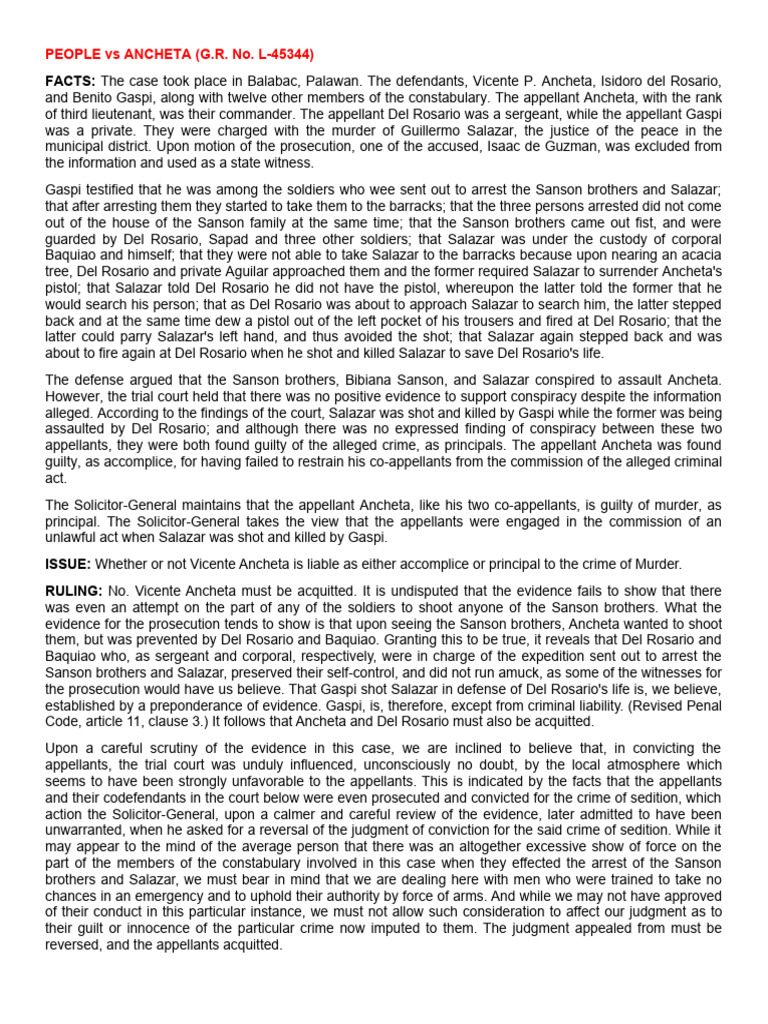 Case 9 People V Ancheta | PDF