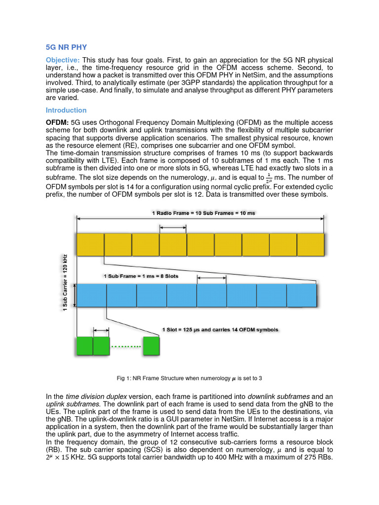 Simulation Study 5G NR PHY | PDF | Orthogonal Frequency Division Multiplexing | Signal To Noise ...