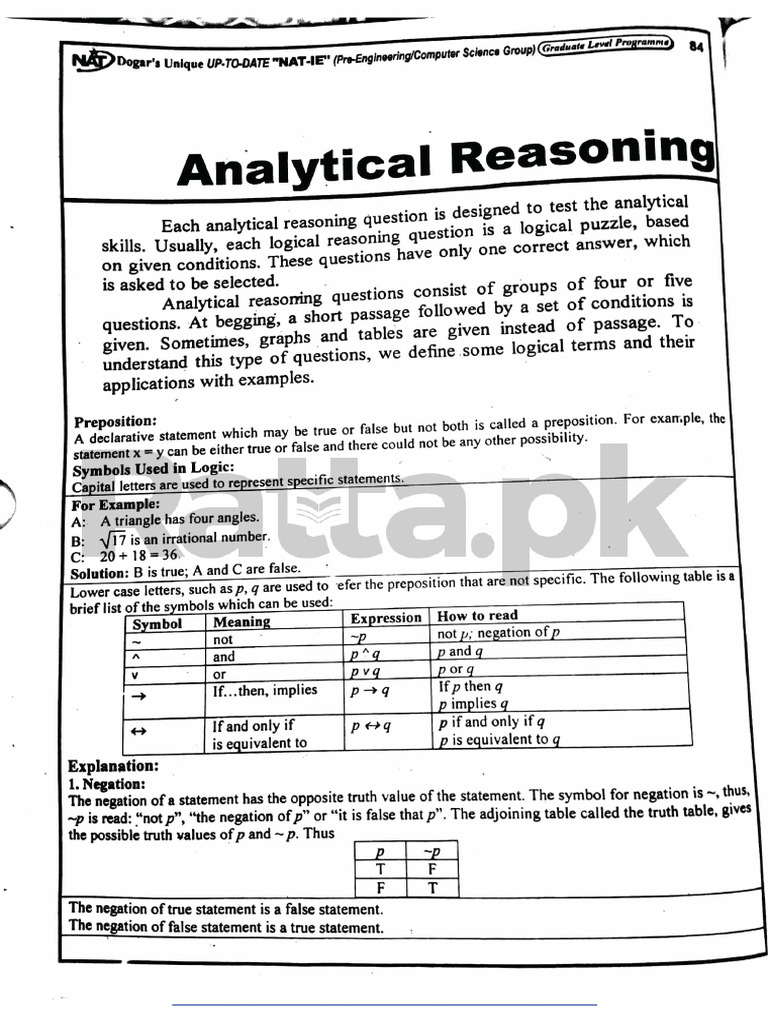 Analytical Reasoning | PDF