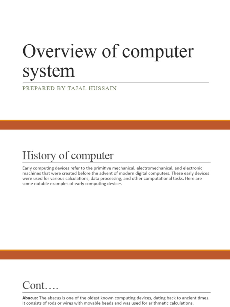 Overview of Computer System FSC Part 1 | PDF | Printer (Computing) | Computer Hardware