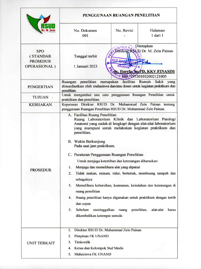 Spo Ruang Penelitian | PDF