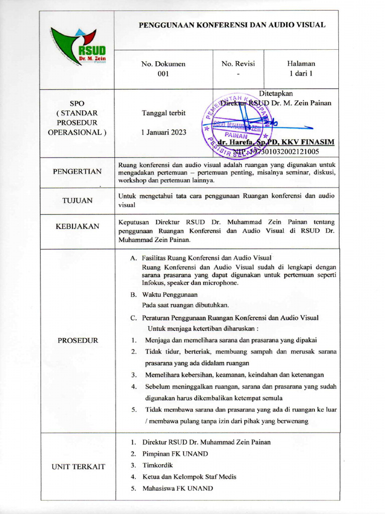 Spo Ruang Konferens Dan Audio Visual | PDF