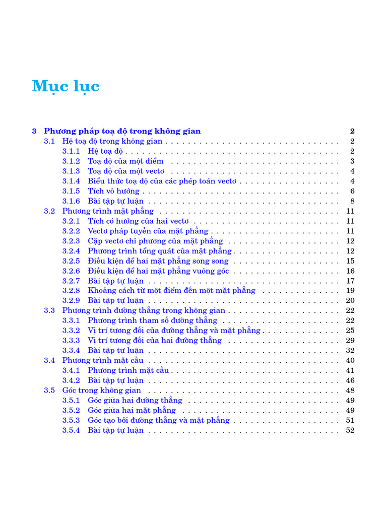 Ly Thuyet Va Bai Tap Phuong Phap Toa Do Trong Khong Gian Tran Van Toan | PDF