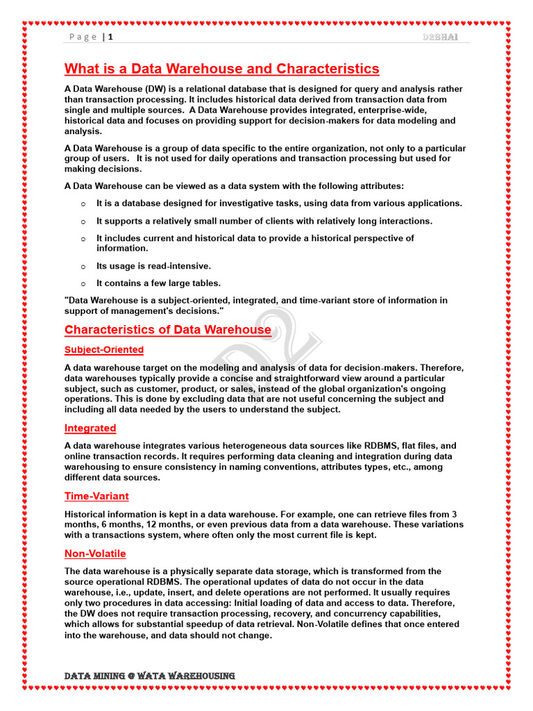 Data Mining | PDF | Data Warehouse | Metadata