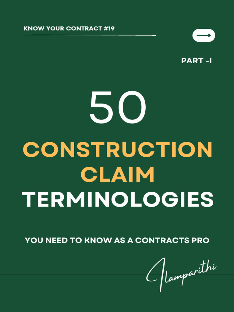 50 Construction Claim Terminologies | PDF | Damages | Breach Of Contract