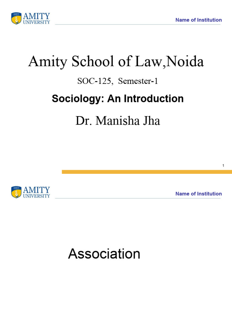 Association Amity | PDF