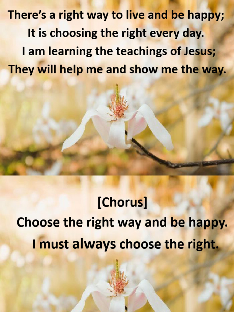Choose the Right Way | PDF