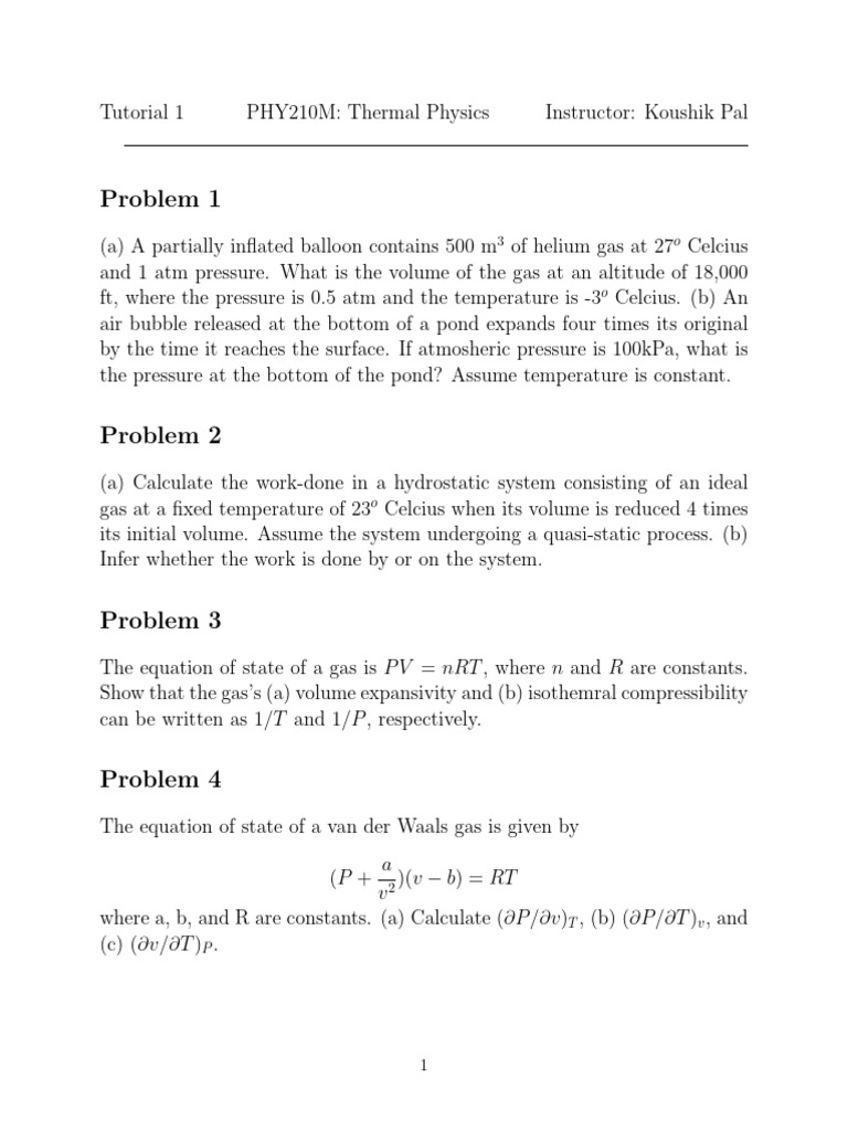 Problem 1 | PDF