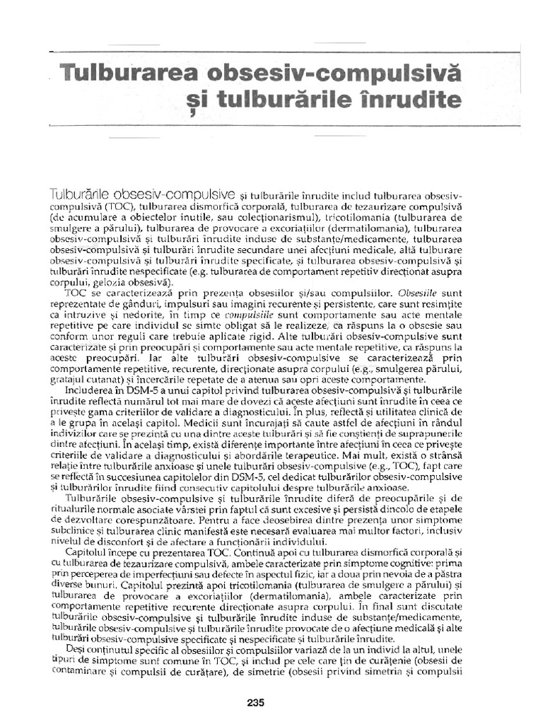 Tulburari Obsesiv-Compulsive Si Inrudite 1 | PDF