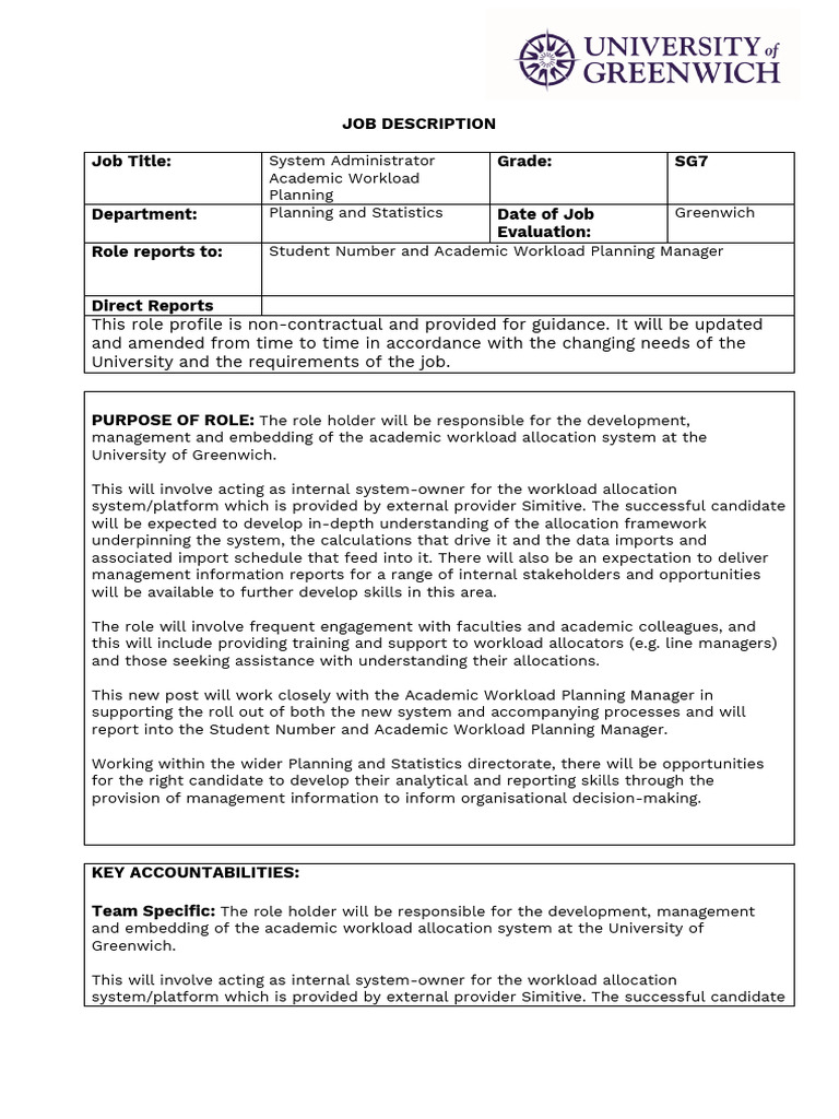 System Administrator Job Description | PDF | Mindset | Cognition