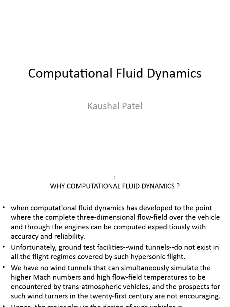Compuational Fluid Dynamics | PDF | Computational Fluid Dynamics ...