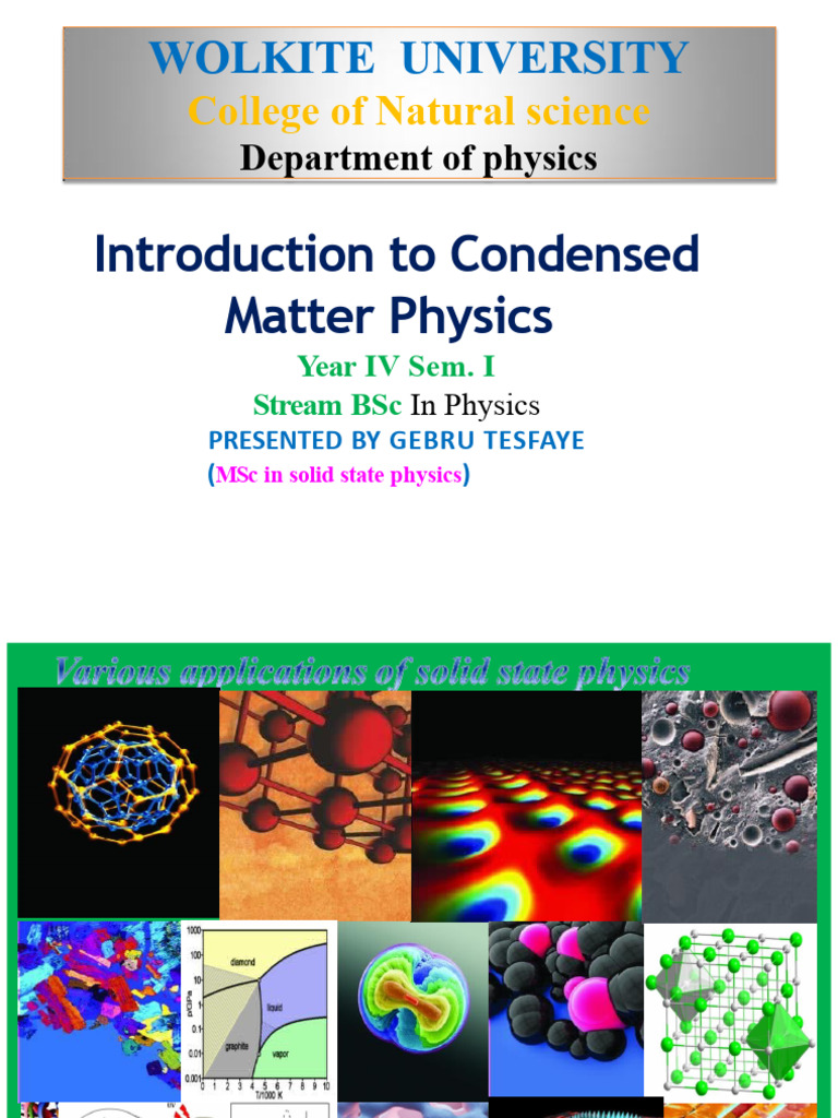 Solid State Physics I - PPT (Repaired) | PDF | Solid State Physics | Atomic Nucleus
