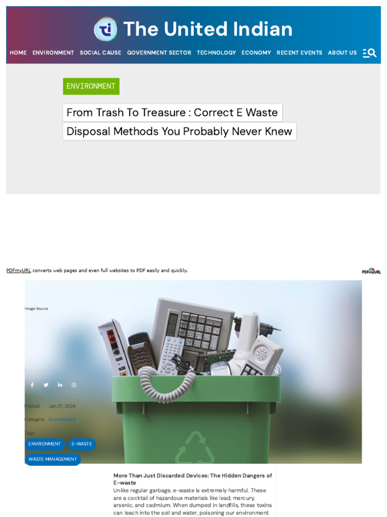 E-Waste Disposal Methods Explained | PDF | Electronic Waste | Recycling