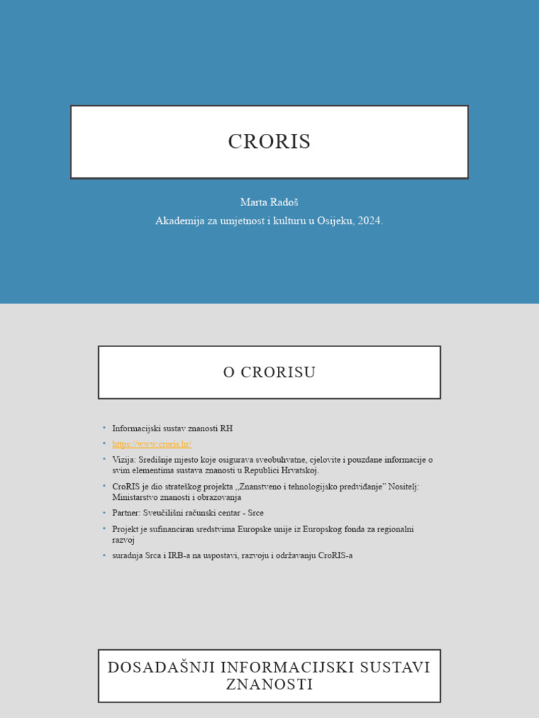 Cro RIS | PDF