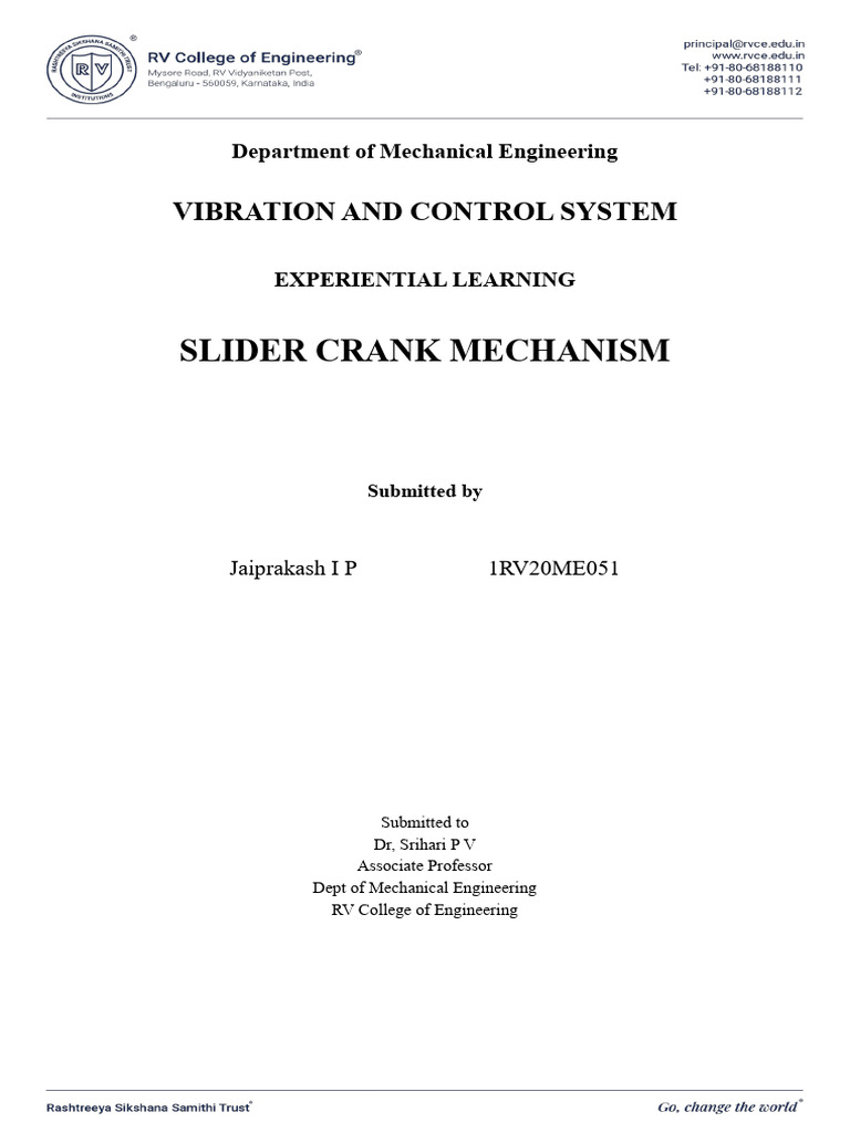 VCS REPORT Final | Download Free PDF | Mechanical Engineering | Mechanics