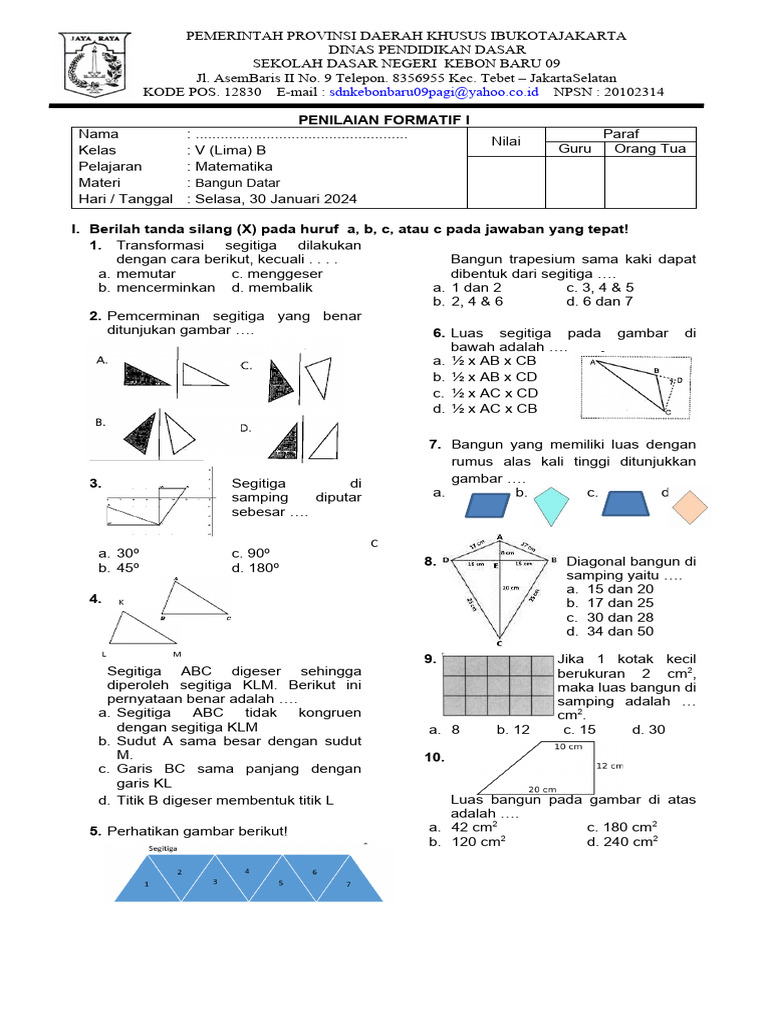PF 1 Sm2 MTK BGN Datar | PDF