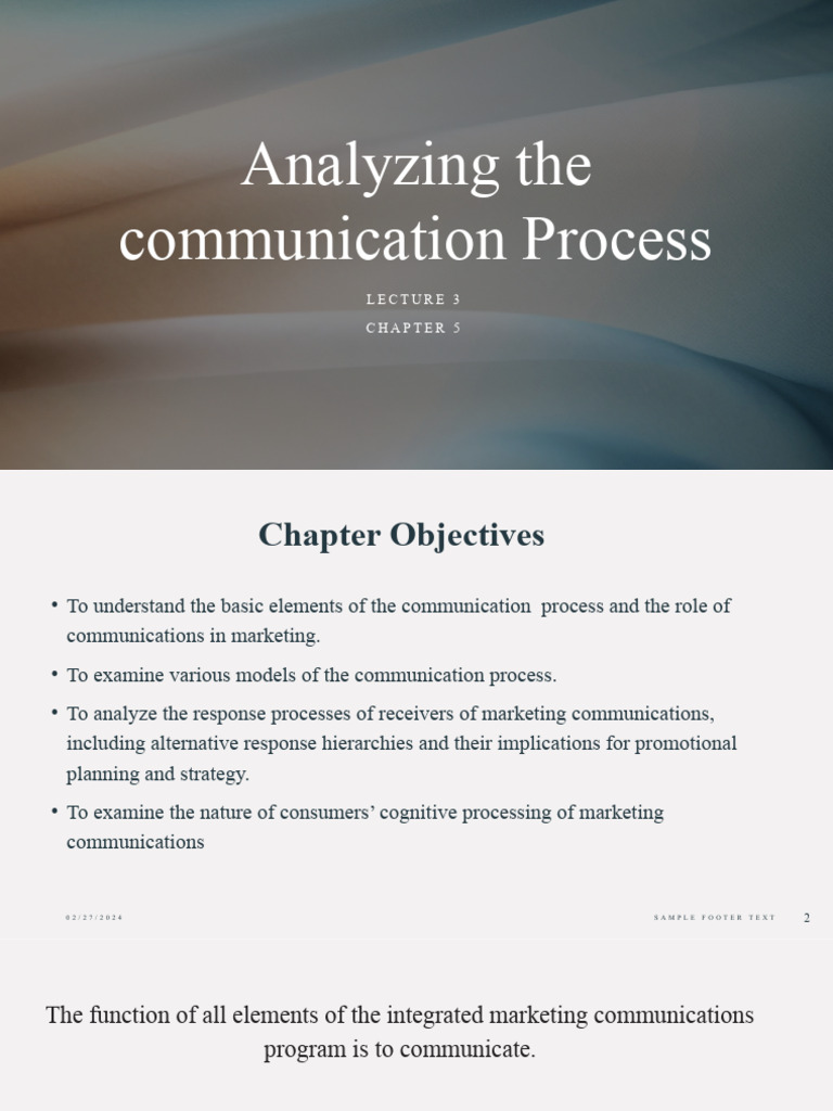 Analyzing The Communication Process | PDF | Marketing Communications | Communication