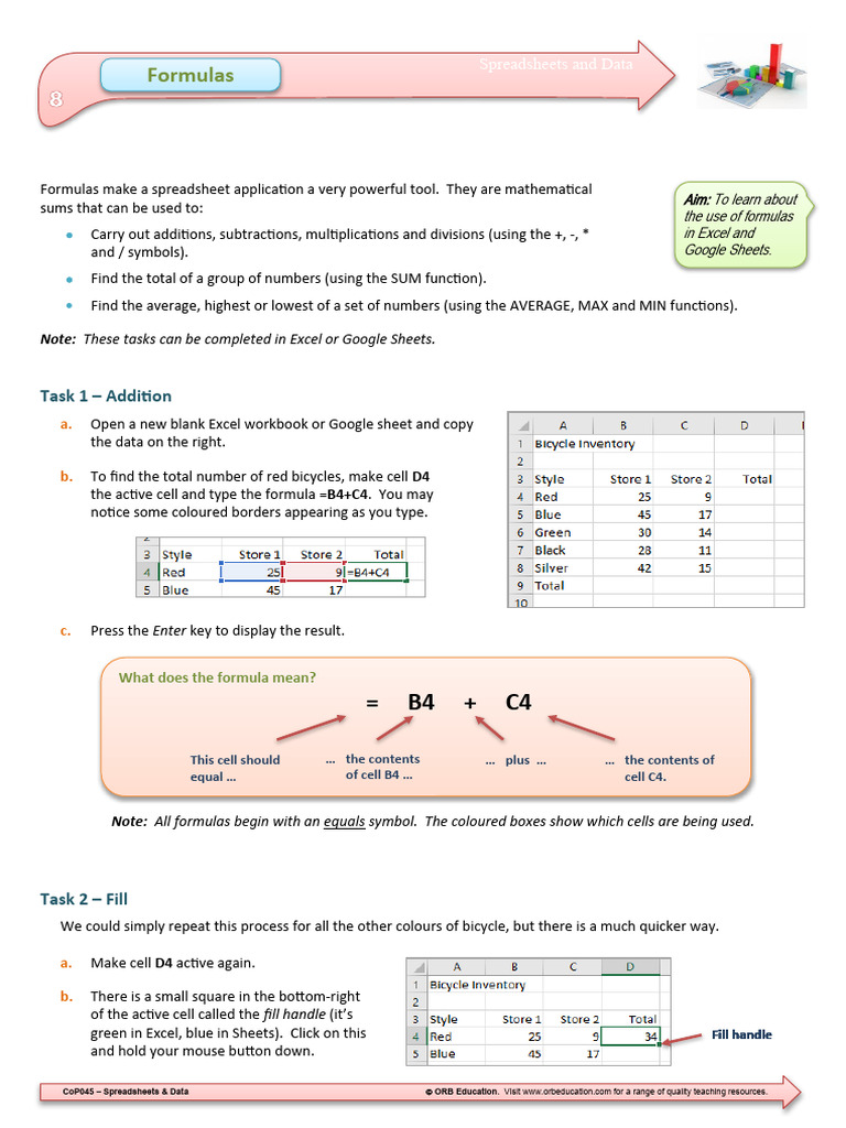 Formulas Worksheet | PDF | Spreadsheet | Microsoft Excel