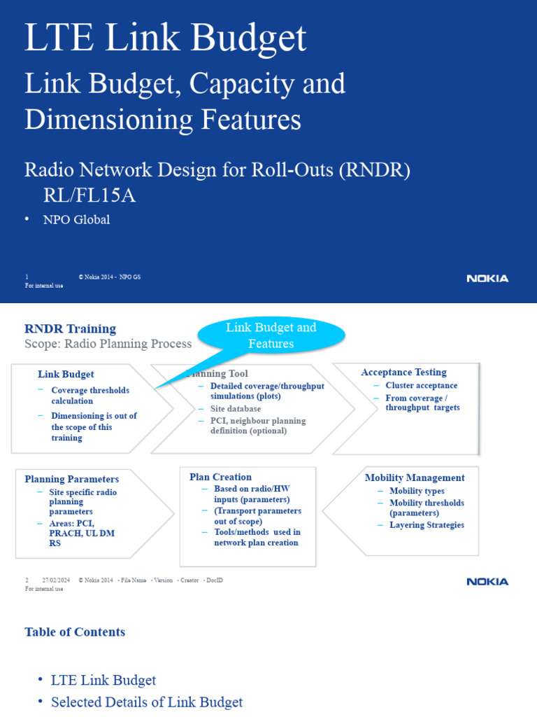 2 - Link Budget, Capacity and Features | PDF | Duplex ...