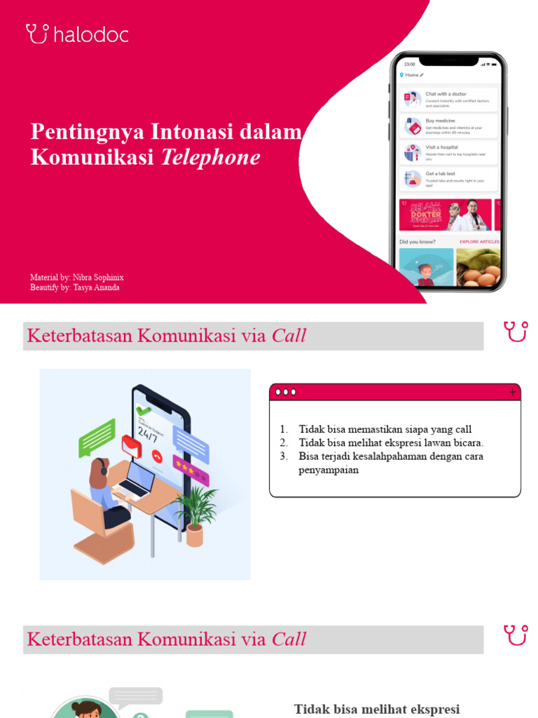 Pentingnya Intonasi Dalam Komunikasi Telephone | PDF