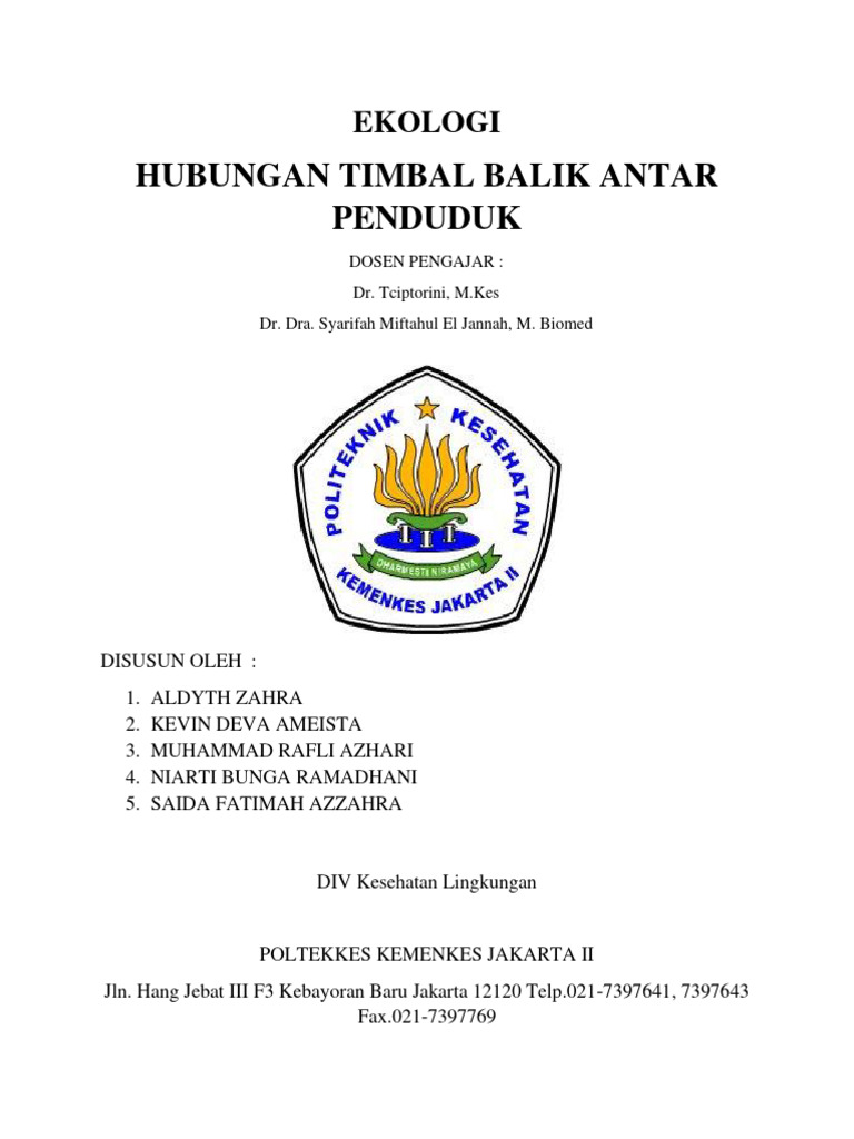 Hubungan Timbal Balik Penduduk dan Lingkungan | PDF