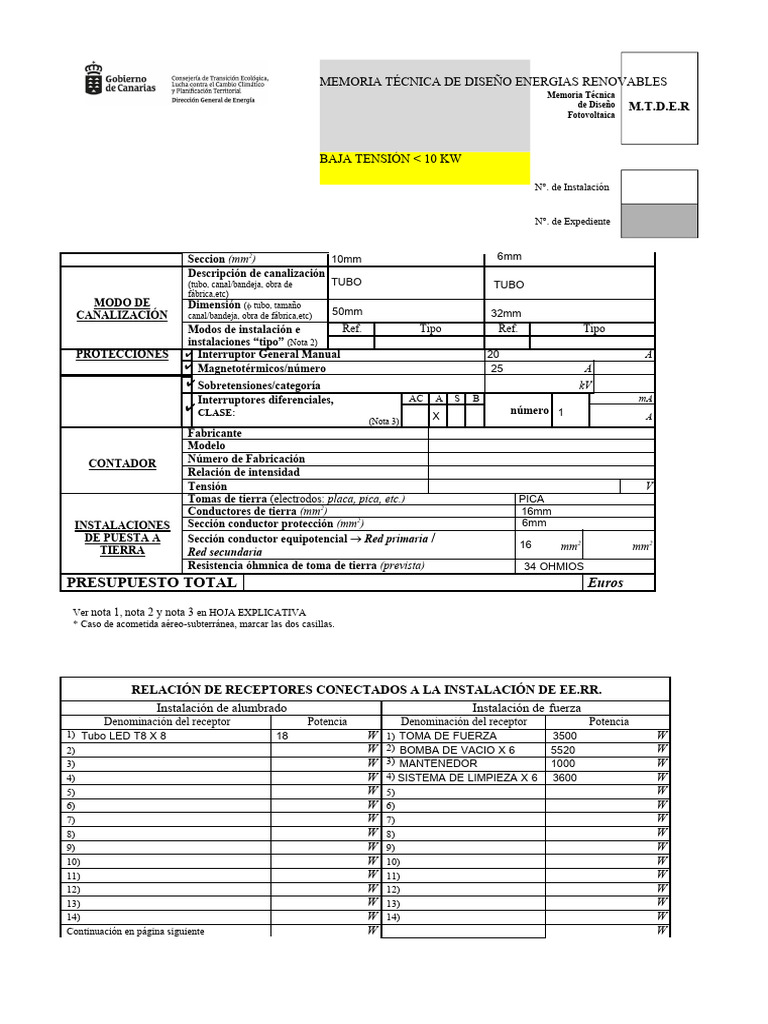 MTD - EERR - V2 David-2 | PDF | Energía sostenible | Energía solar