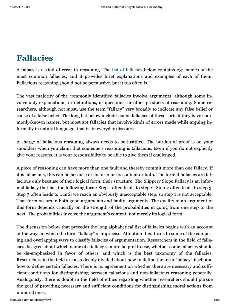Fallacies | PDF