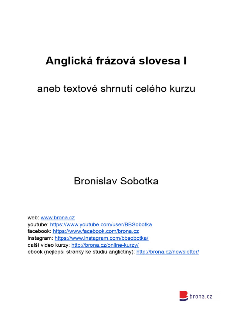 2179 8 Ebook Anglicka Frazova Slovesa I | PDF