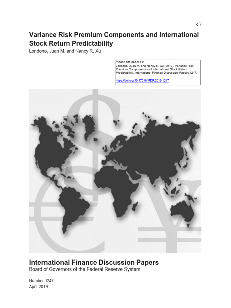 Finance Risk Premium Insights | PDF | Variance | Risk