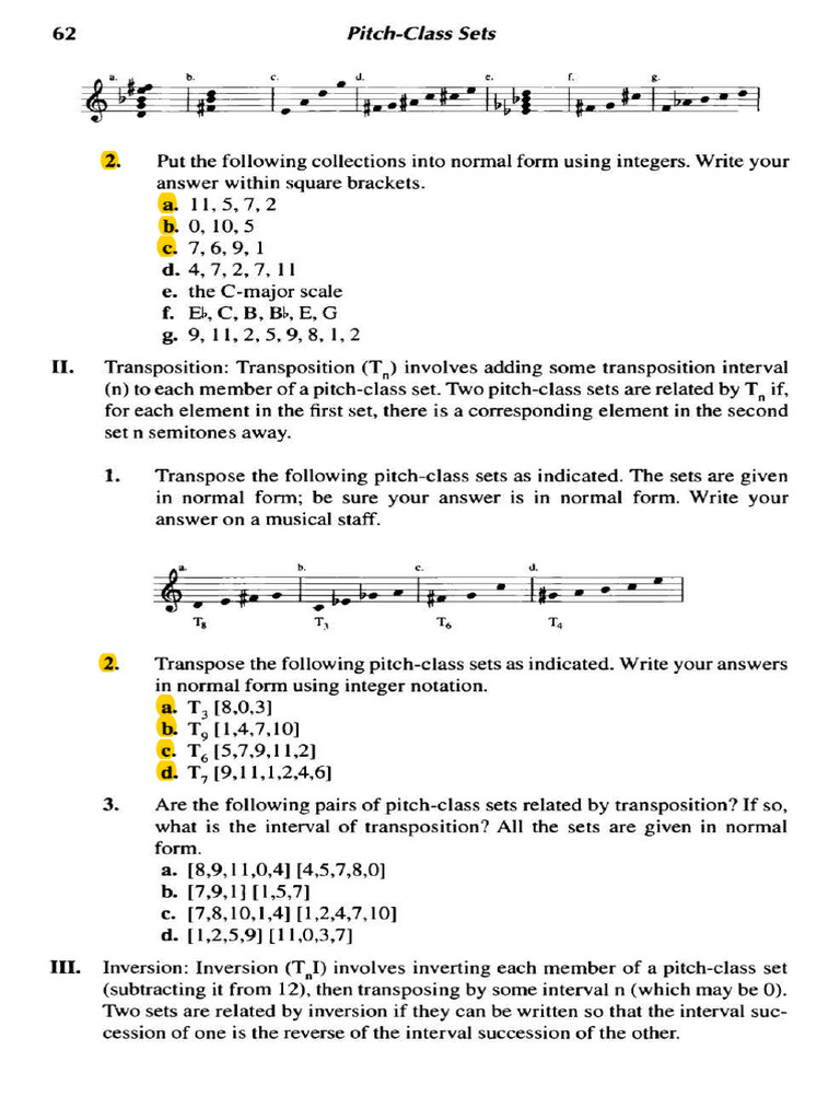 Music Theory: Pitch-Class Sets Guide | PDF | Interval (Music) | Pitch ...