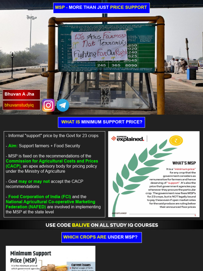 Minimum Support Price - The Environment Angle | PDF | Agriculture ...