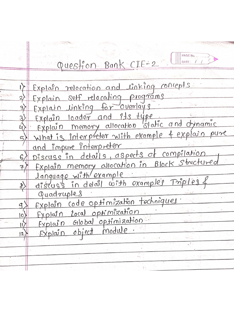 Questions Bank CIE - 2 | PDF