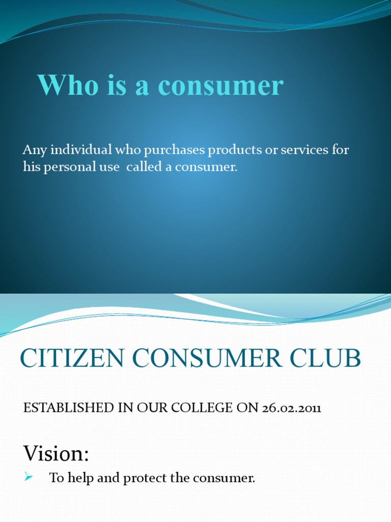 Citizen Consumer Club ppt-1 | PDF