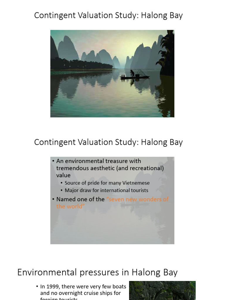 Halong Bay Contingent Valuation Study | PDF | Air Pollution | Economies