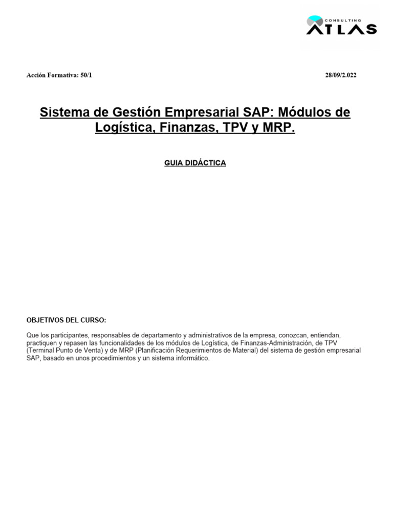 Manual Sap 2020 Curso | PDF | Contabilidad | Economía Financiera