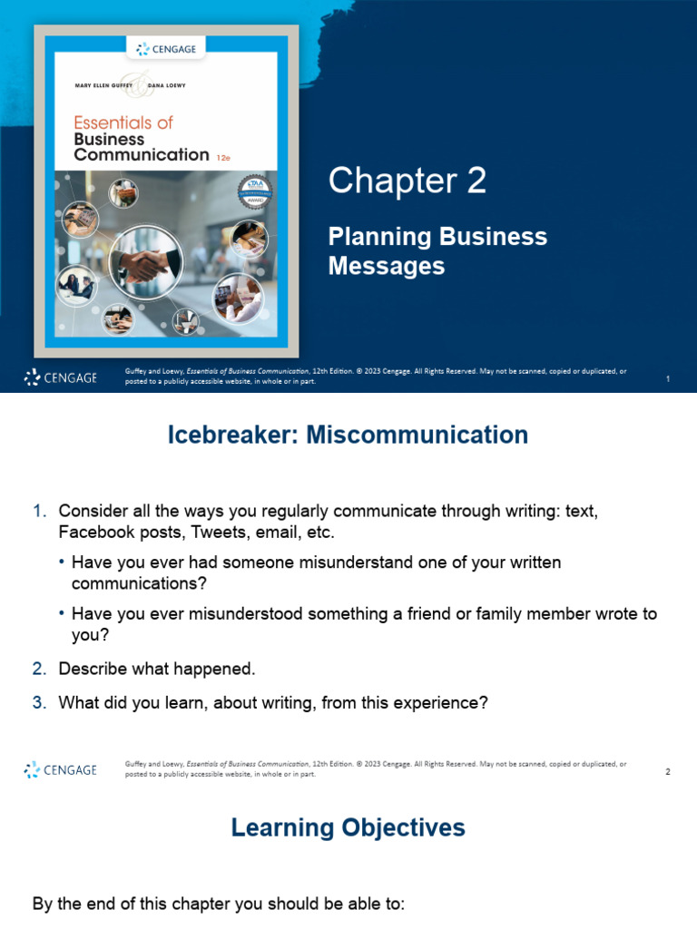 Guffey and Loewy - EBC - 12e - PPT - ch2 - Final | PDF | Communication ...
