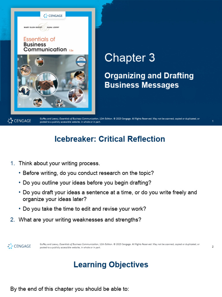 Guffey and Loewy - EBC - 12e - PPT - ch3 - Final | PDF | Cognitive Science | Human Communication