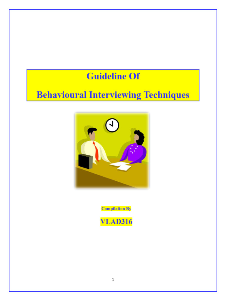Behavioural Interviewing Tech | PDF | Job Interview | Leadership
