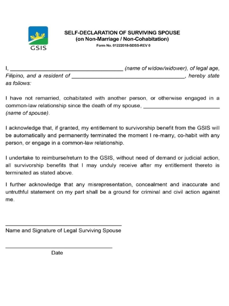 Gsis Form | PDF