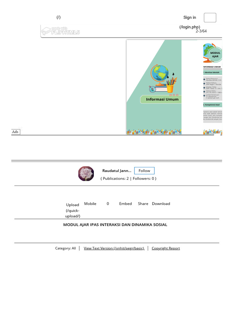 Modul Ajar Ipas Interaksi Dan Dinamika Sosial - Raudatul Jannah - PDF Online - Fliphtml5 | PDF