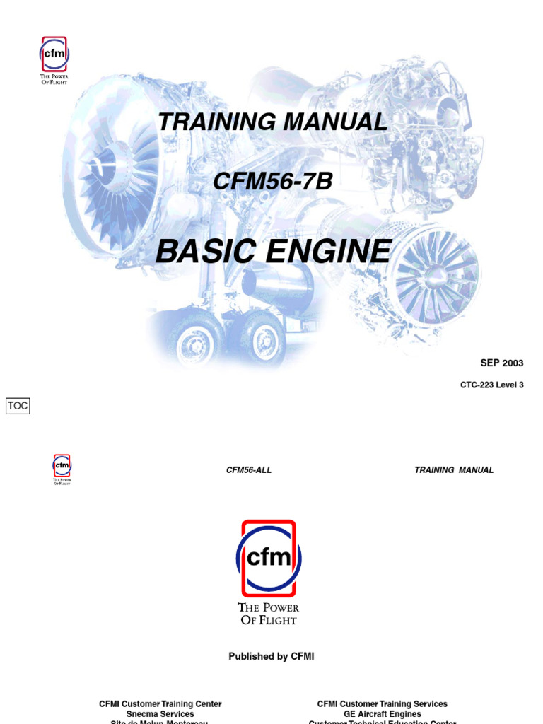 CFM 56-7B Basic Engine | PDF | Turbine | Aviation
