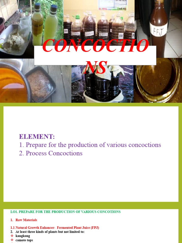 Fermented Concoction Preparation Guide | PDF | Juice | Diet & Nutrition