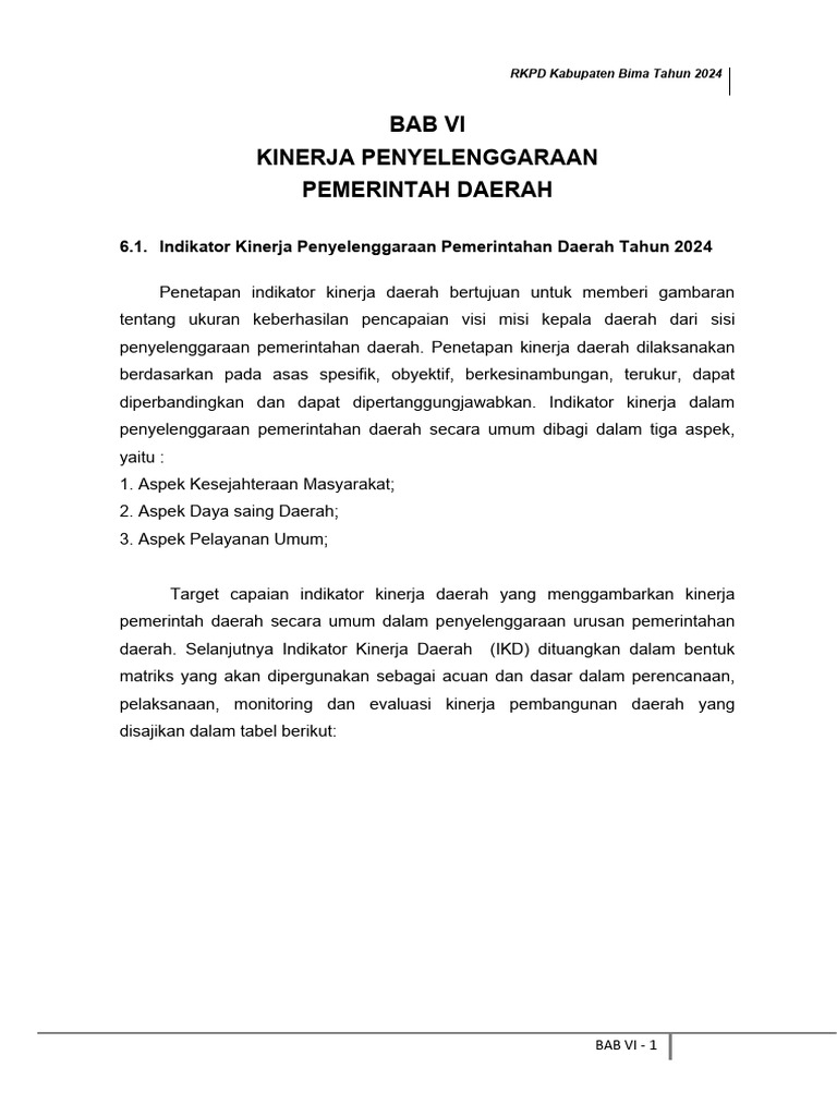 Bab Vi RKPD 2025-Ranwal | PDF